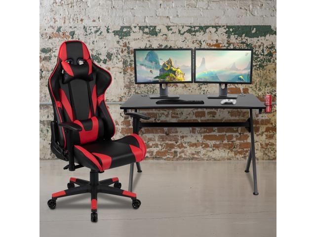 Click here for Black Gaming Desk and Red/Black Reclining Gaming C... prices