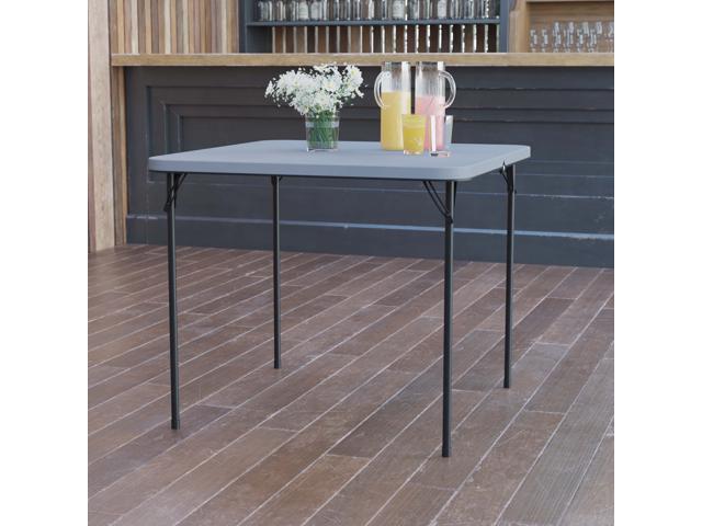 Click here for 2.83-Foot Square Bi-Fold Gray Plastic Folding Tabl... prices