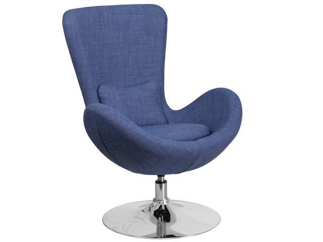 Click here for Egg Series Blue Fabric Side Reception Chair prices