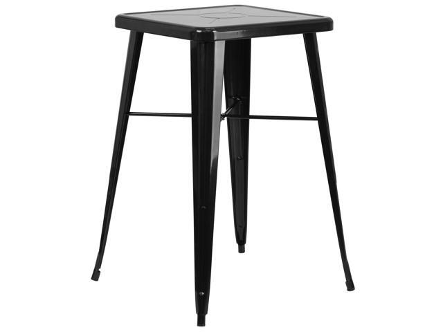 Click here for 23.75 Square Black Metal Indoor-Outdoor Bar Height... prices