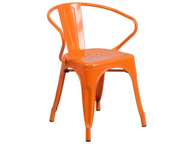 Click here for Commercial Grade Orange Metal Indoor-Outdoor Chair... prices