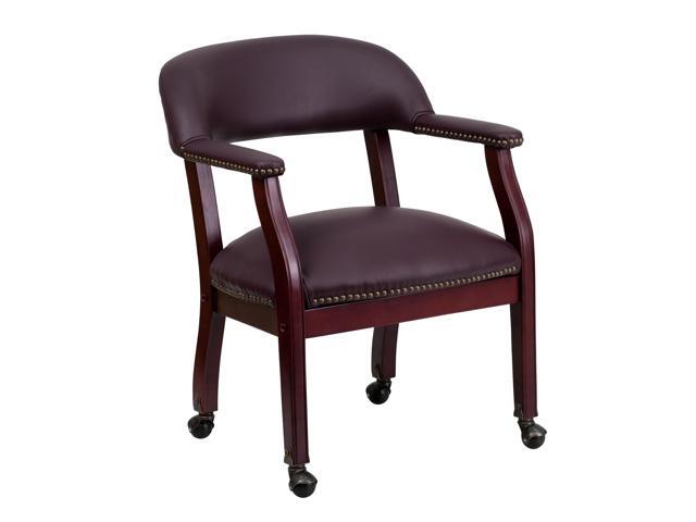 Click here for Burgundy LeatherSoft Conference Chair with Accent... prices