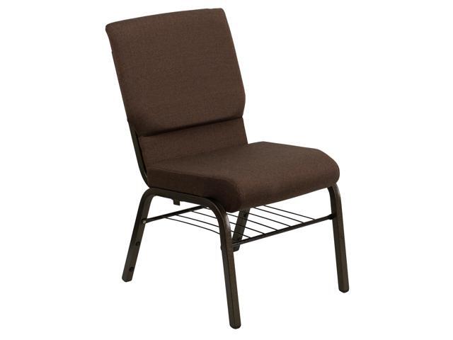 Click here for HERCULES Series 18.5W Church Chair in Brown Fabric... prices