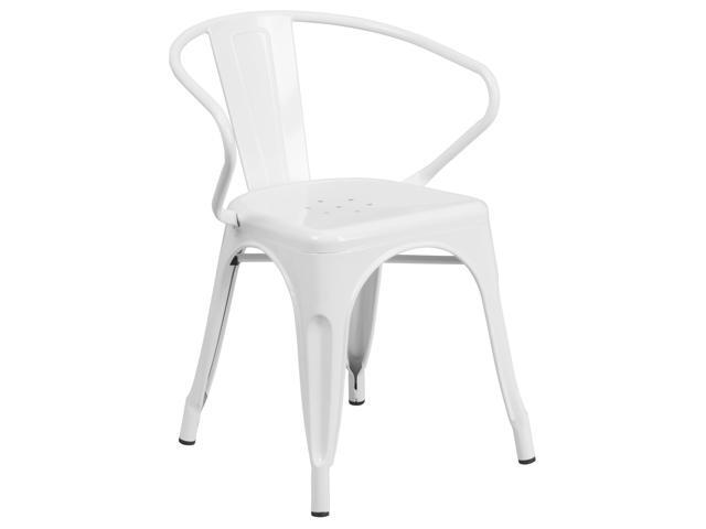 Click here for Commercial Grade White Metal Indoor-Outdoor Chair... prices