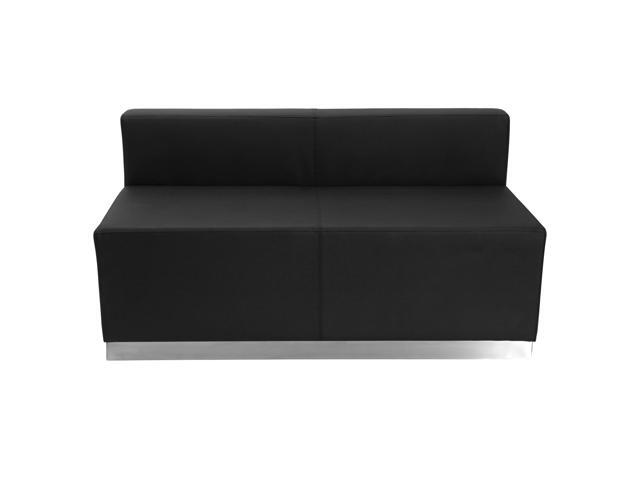 Click here for HERCULES Alon Series Black Leather Loveseat with B... prices