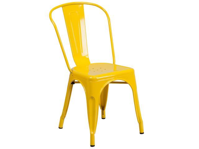 Click here for Yellow Metal Indoor-Outdoor Stackable Chair prices