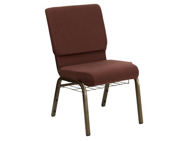 Click here for HERCULES Series 18.5W Church Chair in Brown Fabric... prices