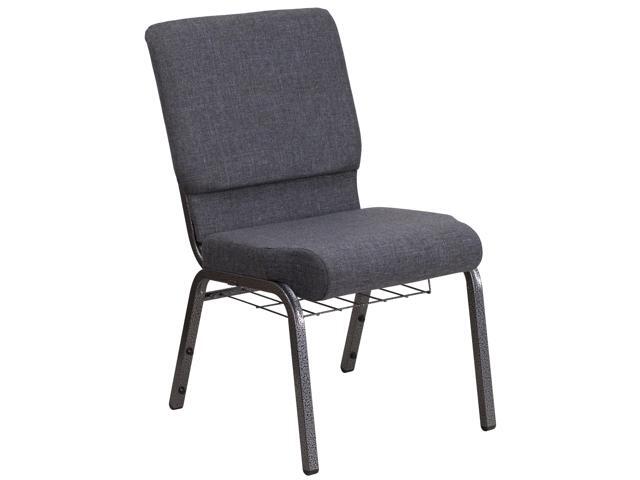 Click here for HERCULES Series 18.5W Church Chair in Dark Gray Fa... prices
