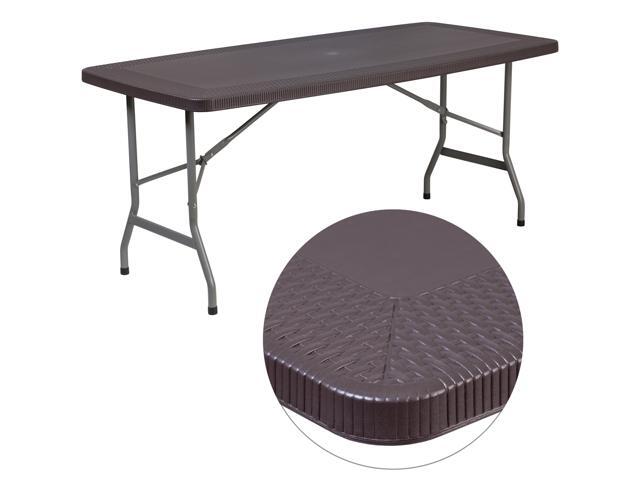 Click here for 5.62-Foot Brown Rattan Indoor-Outdoor Plastic Fold... prices