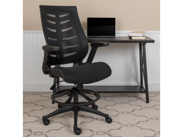 Click here for High Back Black Mesh Spine-Back Ergonomic Drafting... prices