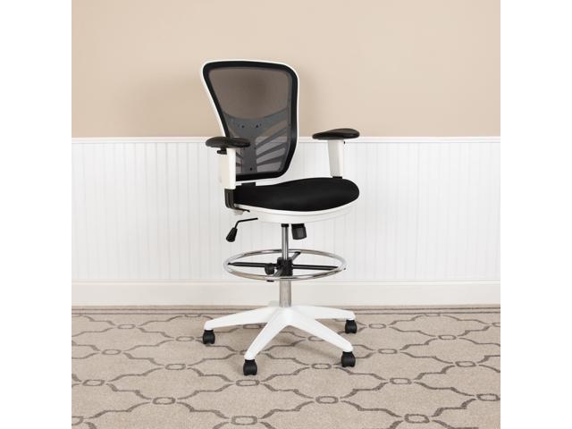 Click here for Mid-Back Black Mesh Ergonomic Drafting Chair with... prices