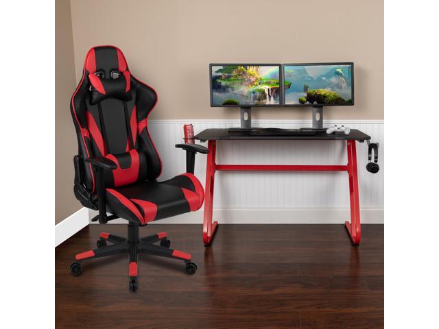 Click here for Red Gaming Desk and Red/Black Reclining Gaming Cha... prices