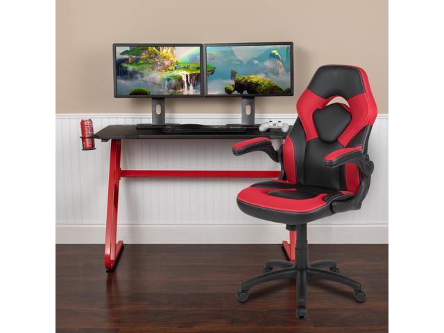 Click here for Red Gaming Desk and Red/Black Racing Chair Set wit... prices