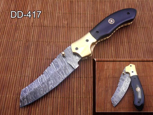 Click here for 8 Tanto blade folding knife  Natural Ram horn scal... prices