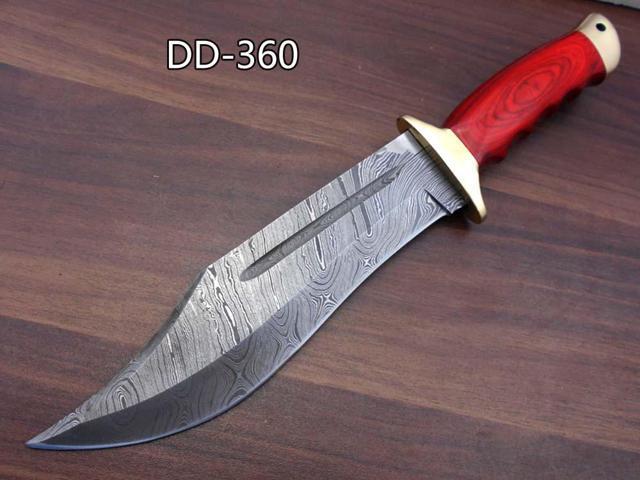 Click here for 13 Inches long Damascus steel custom made hunting... prices