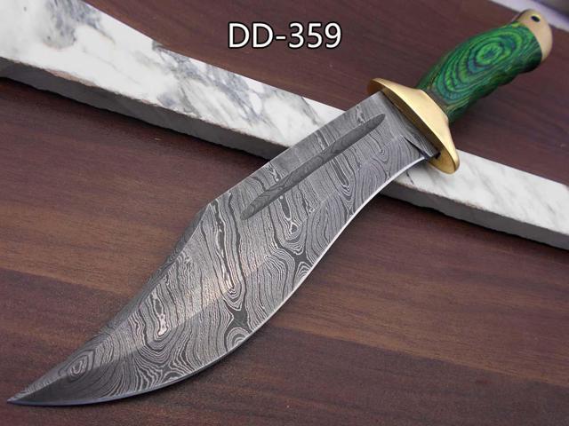 Click here for 13 Inches long Damascus steel custom made hunting... prices