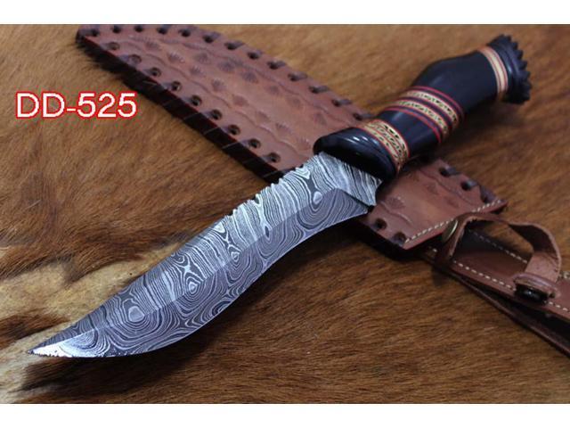 Click here for 13 Long hand forged Damascus steel skinning knife... prices