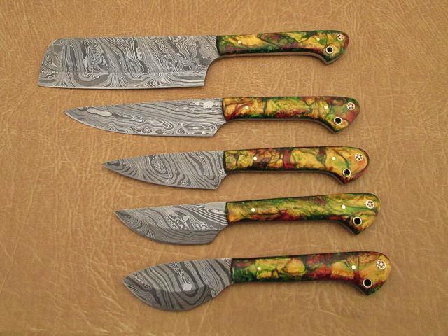 Click here for Damascus steel kitchen utility knife 5 pieces set... prices