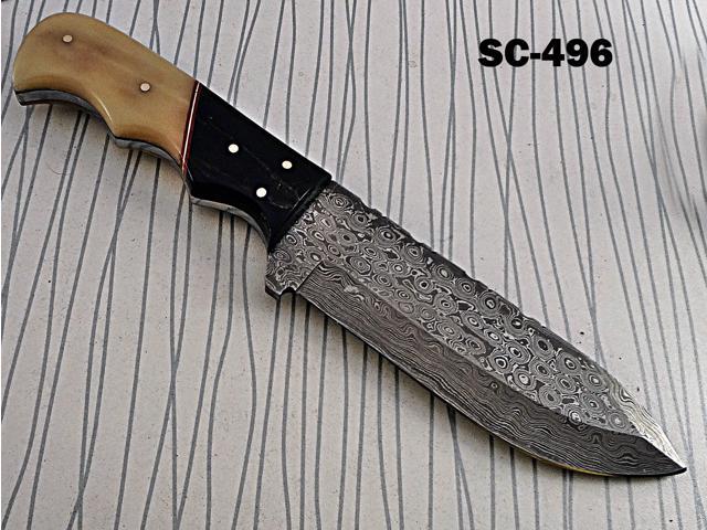 Click here for 9.5 long Damascus Steel full tang hunting Knife cu... prices