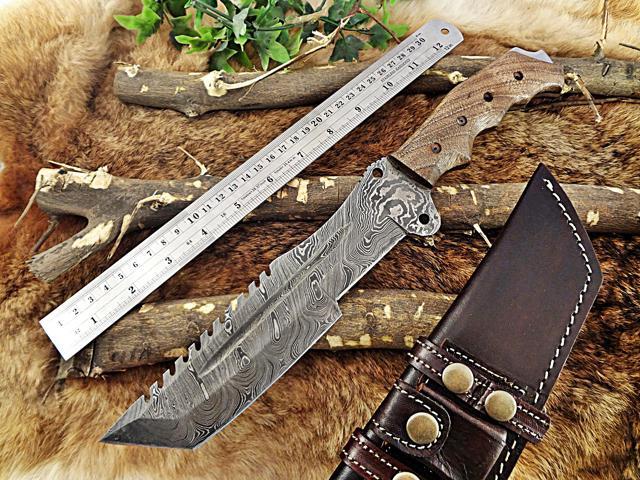 Click here for 14 Long hand forged Damascus steel tracker knife f... prices