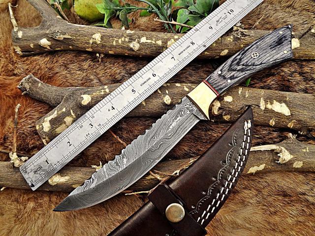 Click here for 11 Long hand forged Damascus steel full tang clip... prices