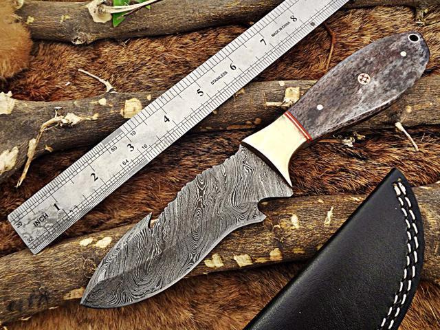 Click here for 9 Long hand forged Damascus steel full tang skinni... prices