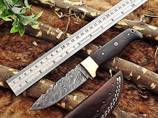 Click here for 9 Long hand forged Damascus steel Hunting knife  4... prices