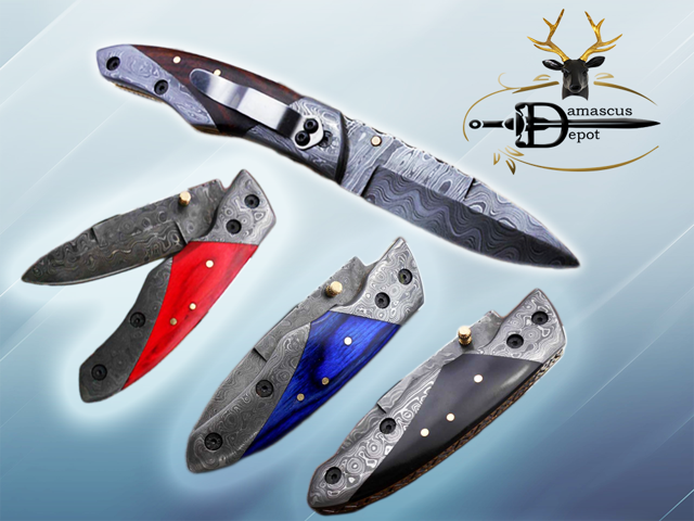 Click here for 8 long Damascus steel custom made Folding Knife wi... prices
