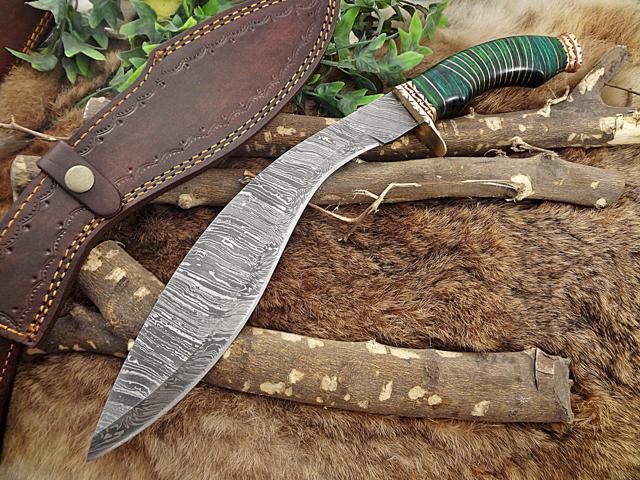 Click here for Damascus Steel Kukri Knife 15 Inches custom made H... prices