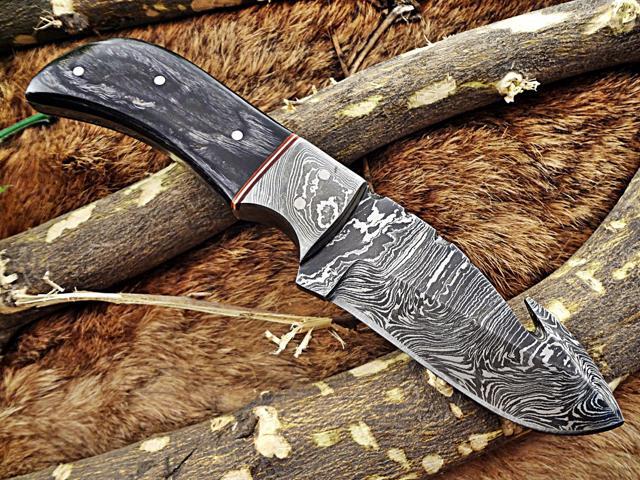 Click here for 7.5 HAND FORGED DAMASCUS STEEL FULL TANG BLADE GUT... prices