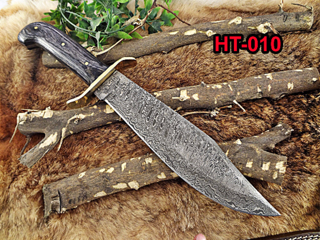 Click here for 15 long hand forged Damascus steel hunting Bowie k... prices