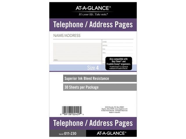 Click here for At-A-Glance Telephone & Address Planner Pages: 5-1... prices
