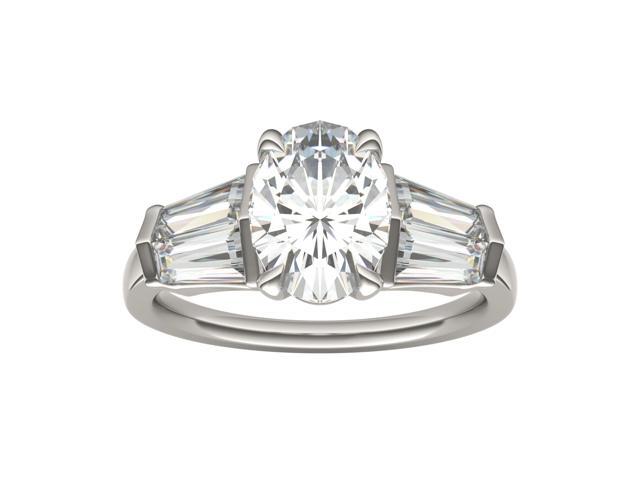 Click here for 14K White Gold Moissanite by Charles & Colvard 9x7... prices