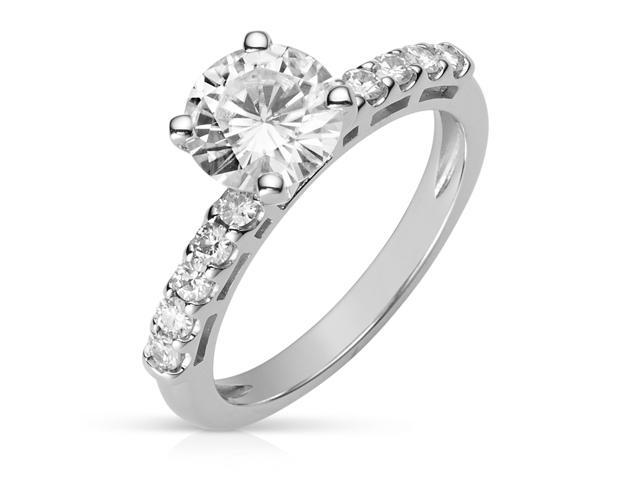 Click here for White Gold Moissanite by Charles & Colvard 7.5mm R... prices