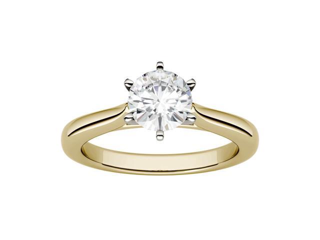 Click here for Yellow Gold 6.5mm Moissanite by Charles & Colvard... prices