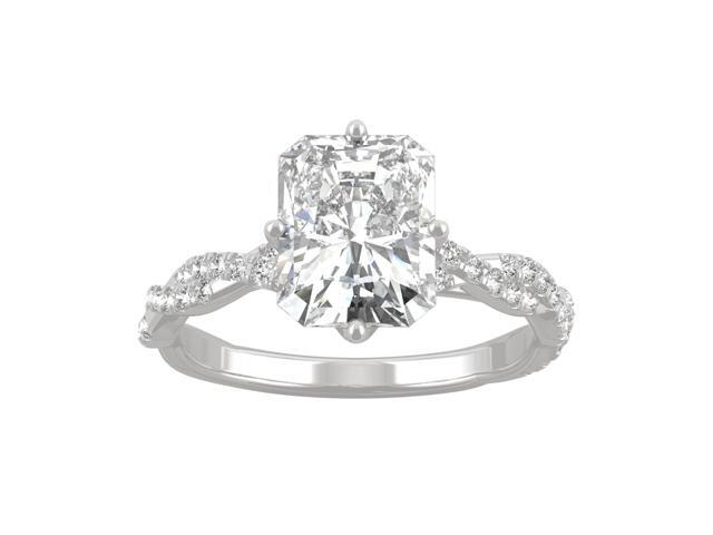 Click here for 14K White Gold Moissanite by Charles & Colvard 9x7... prices