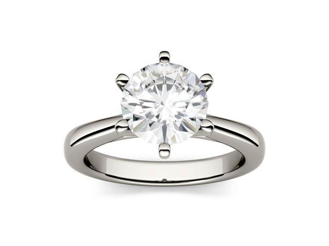 Click here for White Gold 8mm Moissanite by Charles & Colvard 6-P... prices