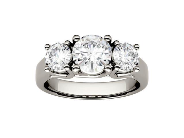 Click here for 14K White Gold 6.5mm Moissanite by Charles & Colva... prices