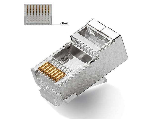 Click here for 100 pcs RJ45 8P8C CAT5E Shielded Modular plug gold... prices