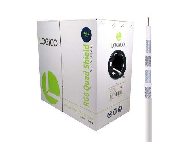 Click here for RG6 Coaxial Cable CCS 18AWG Quad Shield Coax 500ft... prices