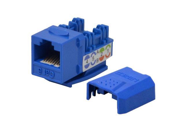 Click here for 5 pack lot Keystone Jack Cat6 Blue Network Etherne... prices