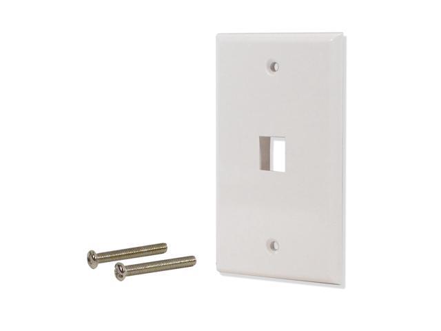 Click here for 5 Pack Lot 1 port Hole Keystone Jack Wall Plate Sm... prices