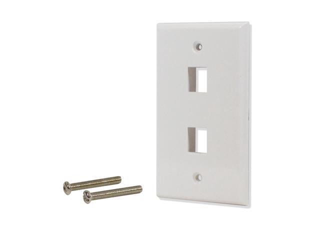 Click here for 5 Pack Lot 2 port Hole Keystone Jack Wall Plate Sm... prices