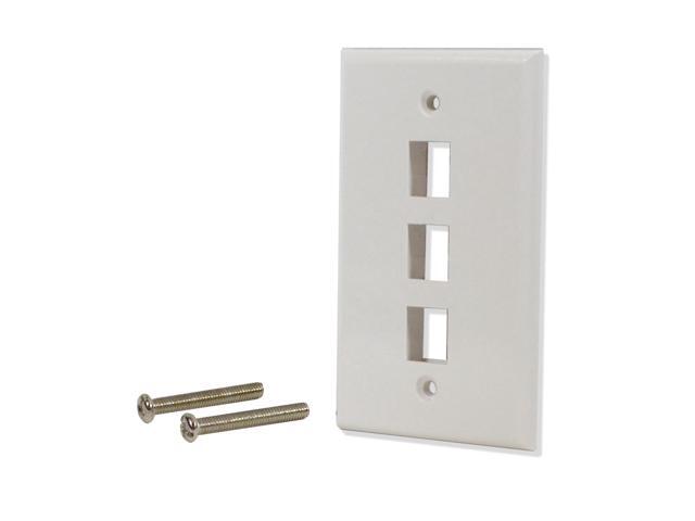 Click here for 10 Pack Lot 3 port Hole Keystone Jack Wall Plate S... prices