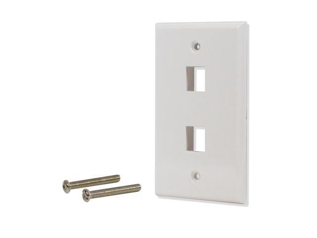 Click here for 25 Pack Lot 2 port Hole Keystone Jack Wall Plate S... prices