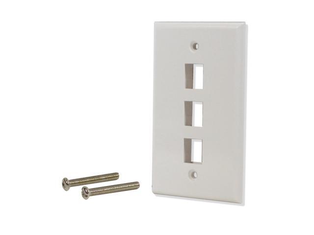 Click here for 50 Pack Lot 3 port Hole Keystone Jack Wall Plate S... prices