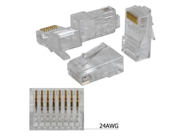 Click here for 100 pieces RJ45 8P8C CAT5E Modular plug ethernet g... prices