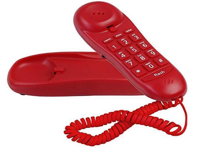 Click here for Slimline Red Colored Phone For Wall Or Desk With M... prices
