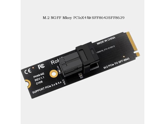Click here for M.2 NGFF Mkey PCIeX4 X8 x16 to SFF8643 SFF8639 Con... prices
