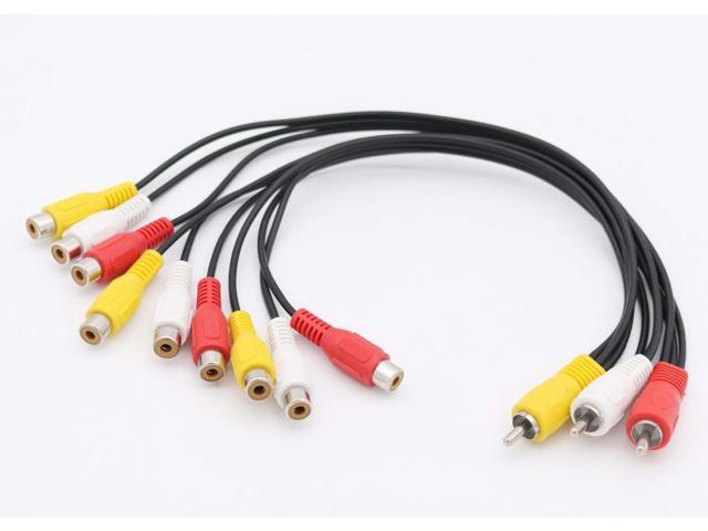 Click here for for 1pc 3 RCA Male to 9 RCA Female Splitter Compos... prices